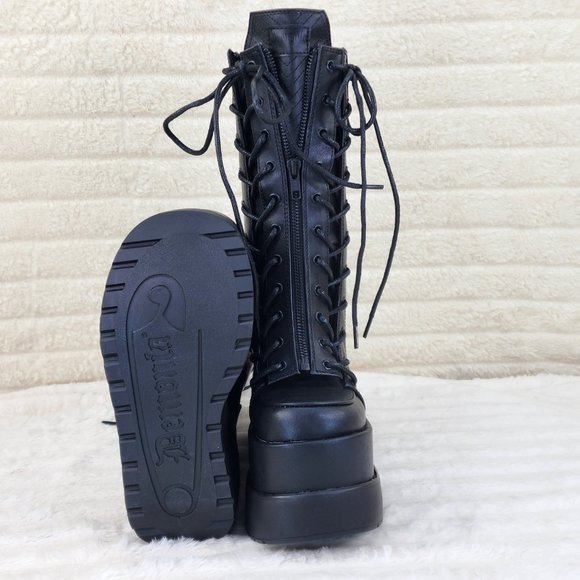 Demonia | Shoes | Void Black Matte Platform Wedge Goth Punk Corset ...